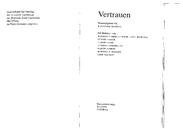 (PDF) Vertrauen und Verlass