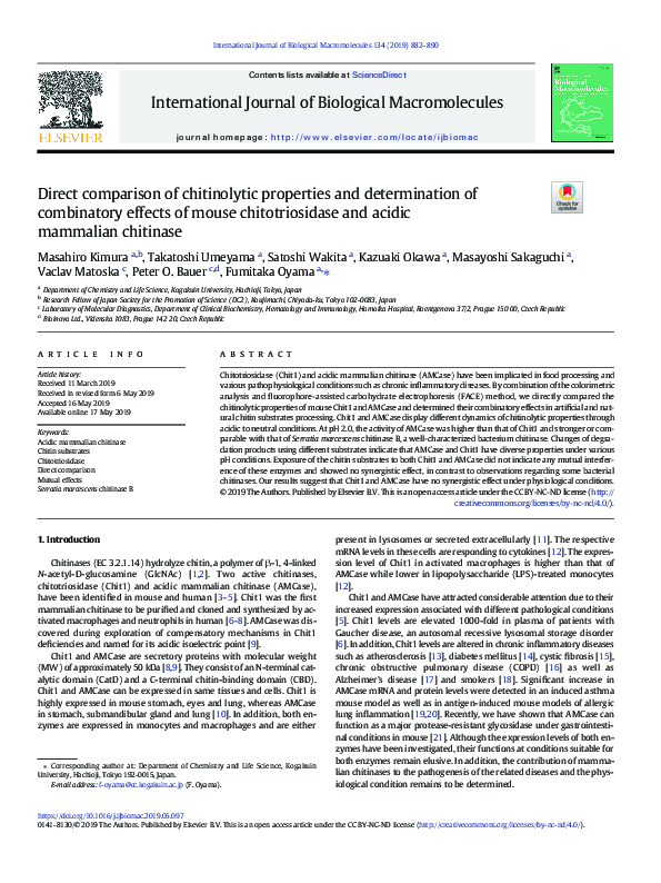 (PDF) Direct comparison of chitinolytic properties and determination of ...