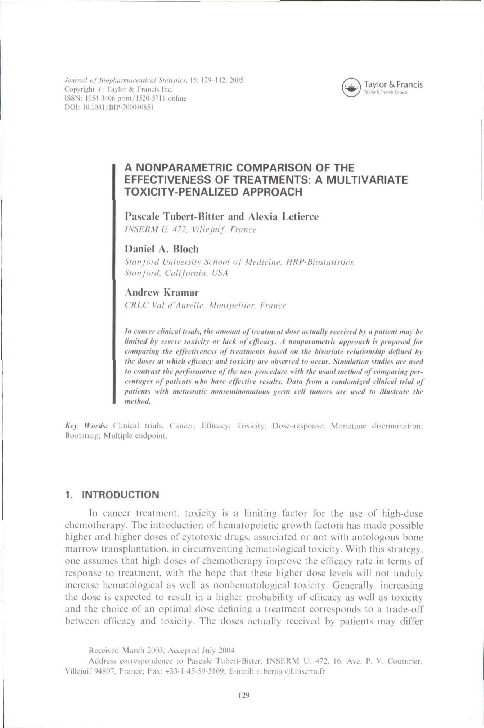 (PDF) A Nonparametric Comparison of the Effectiveness of Treatments: A ...