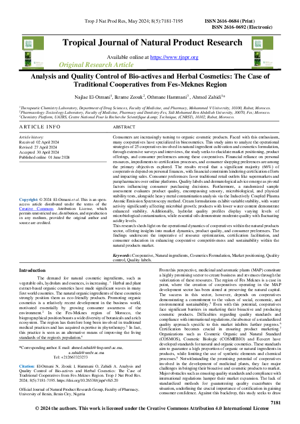 (PDF) Tropical Journal of Natural Product Research