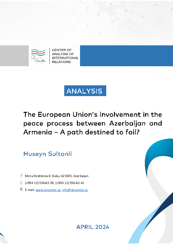 (PDF) The European Union's involvement in the peace process between ...