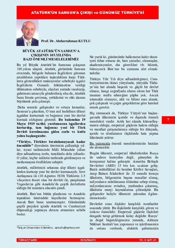 (PDF) TÜRKAY DERGİ