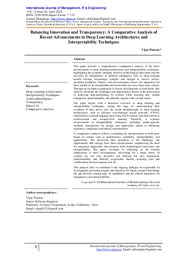 (PDF) Balancing Innovation and Transparency: A Comparative Analysis of ...