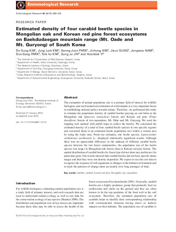 (PDF) Estimated density of four carabid beetle species in Mongolian oak ...