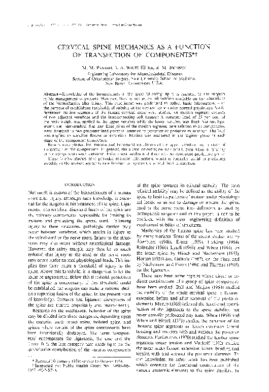(PDF) Cervical spine mechanics as a function of transection of ...
