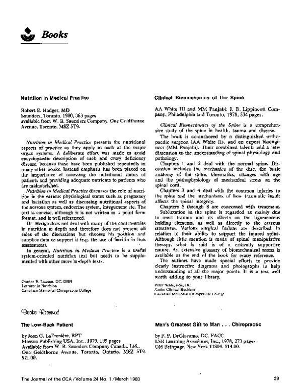 (PDF) Clinical Biomechanics of the Spine
