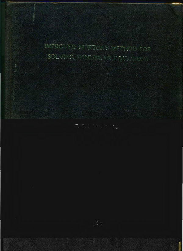 Pdf A Variant Of Newtons Method With Accelerated Third Order