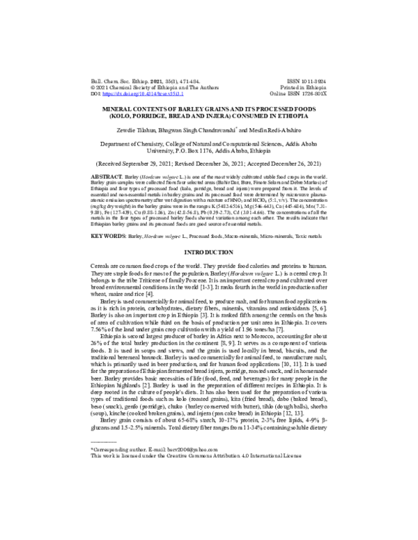 (PDF) Mineral contents of barley grains and its processed foods (kolo ...