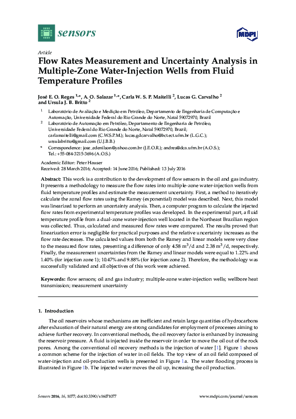(PDF) Flow Rates Measurement and Uncertainty Analysis in Multiple-Zone ...