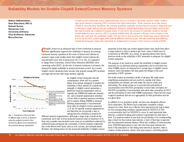 (PDF) Double Chipkill Memory Reliability Models