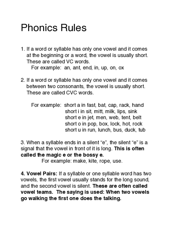 (PDF) Phonics rules