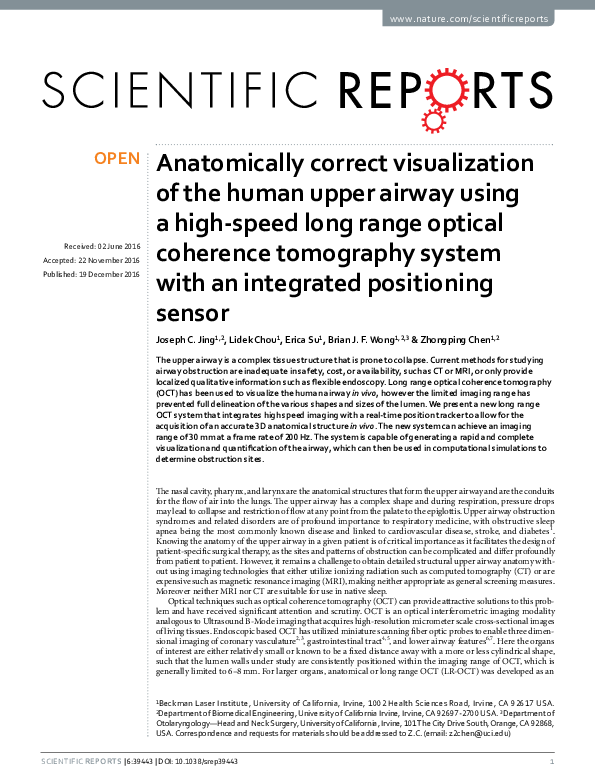 (PDF) Anatomically correct visualization of the human upper airway ...