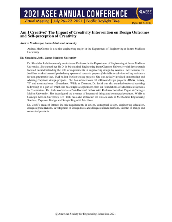 (PDF) Am I Creative? The Impact of Creativity Intervention on Design ...