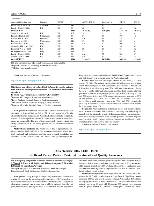 (PDF) 112. Safety and efficacy of isolated limb infusion in elderly ...