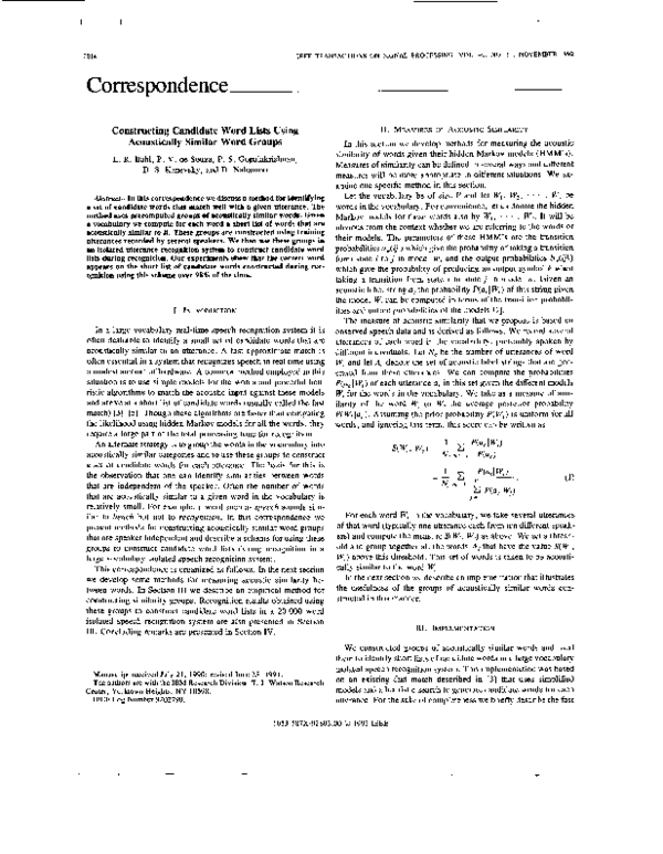 (PDF) Constructing candidate word lists using acoustically similar word ...