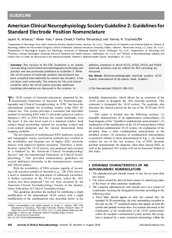 (PDF) American Clinical Neurophysiology Society Guideline 5: Minimum ...