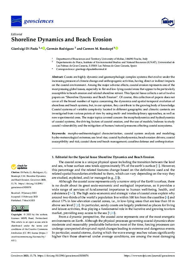 (PDF) Shoreline Dynamics and Beach Erosion