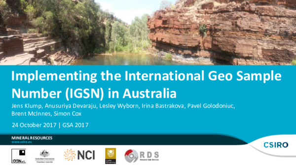 (PDF) Implementing the International Geo Sample Number (Igsn) in Australia