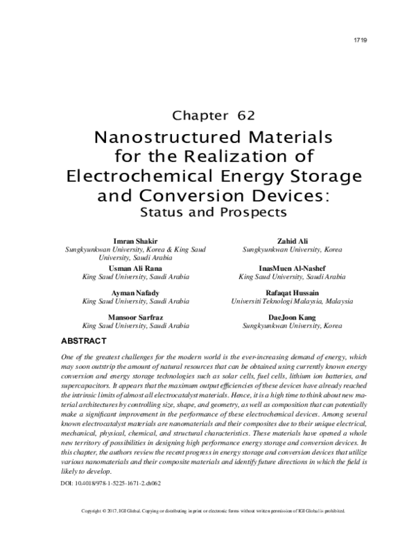 (PDF) Nanostructured Materials for the Realization of Electrochemical Energy Storage and ...