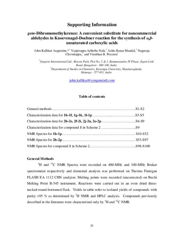 (PDF) gem-Dibromomethylarenes: A Convenient Substitute for ...