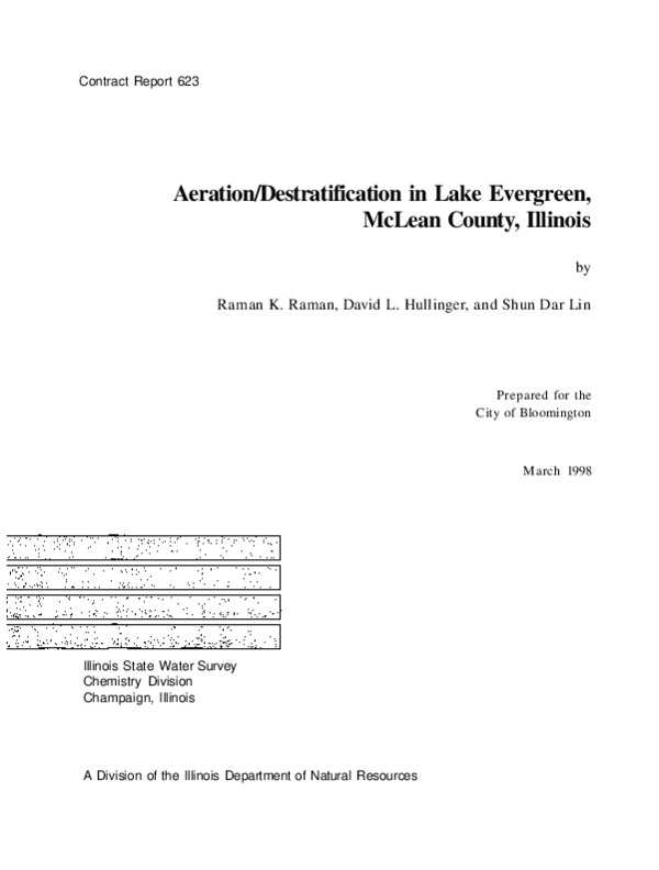 (PDF) Aeration/destratification in Lake Evergreen, McLean County, Illinois