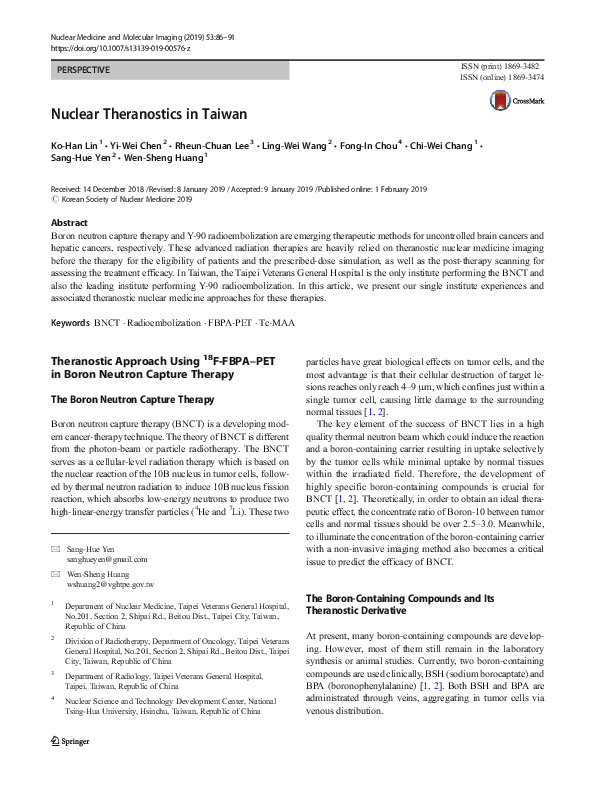 (PDF) Nuclear Theranostics in Taiwan