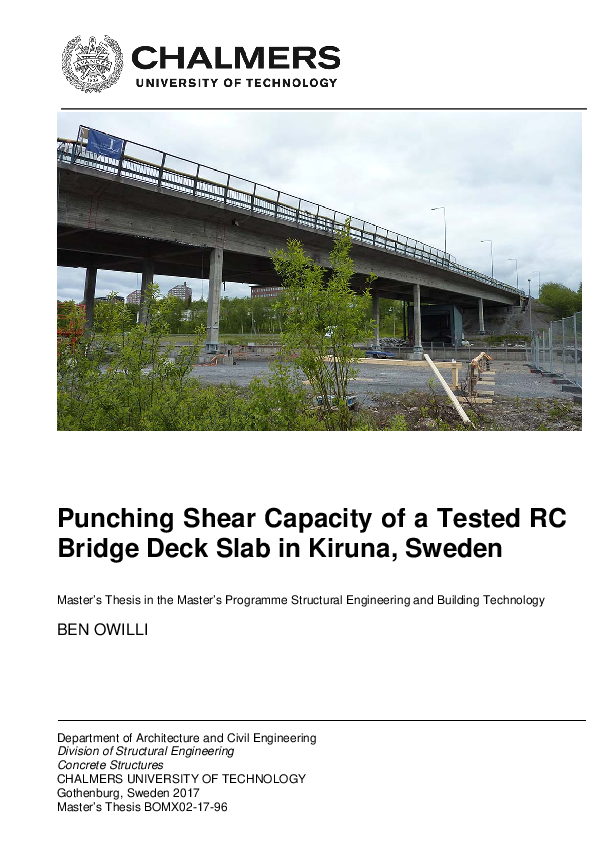 (PDF) Punching Shear Capacity of a Tested RC Bridge Deck Slab in Kiruna ...