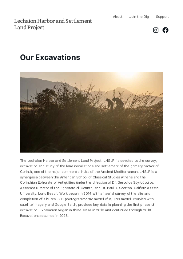 (PDF) The Lechaion Harbor and Settlement Land Project- Our Excavations ...