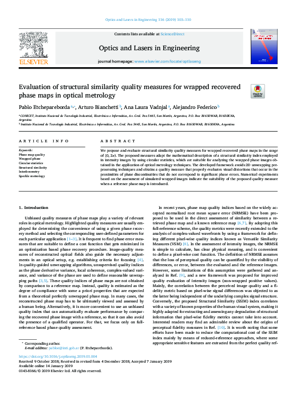 (PDF) Evaluation of structural similarity quality measures for wrapped ...