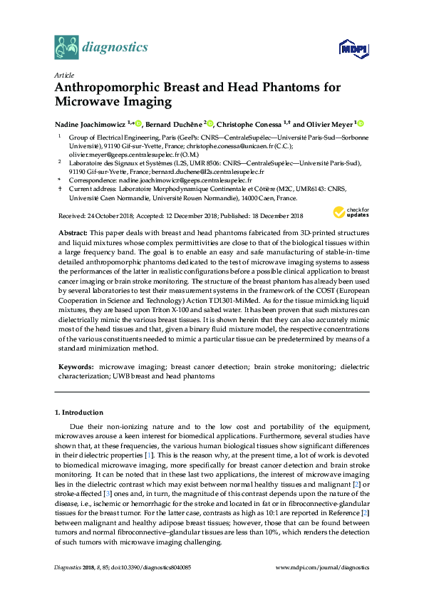 (PDF) Anthropomorphic Breast and Head Phantoms for Microwave Imaging
