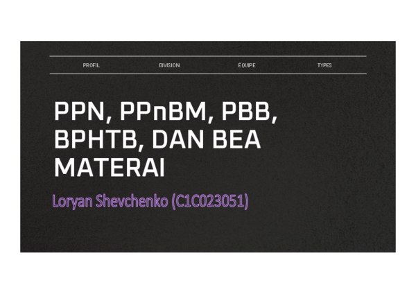 (PDF) PPN, PPnBM, PBB, BPHTB, DAN BEA MATERAI