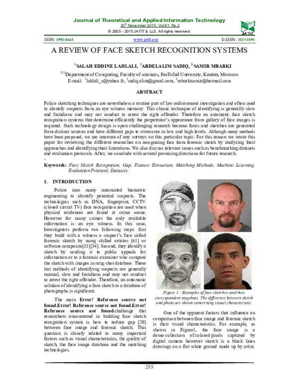 (PDF) A Review of Face Sketch Recognition Systems | salah eddine lahlali - Academia.edu