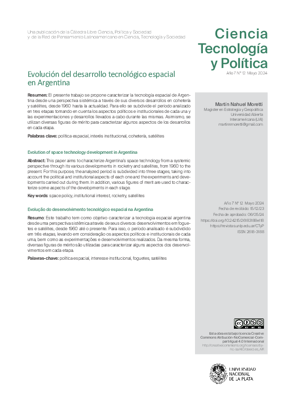 (PDF) Martin Moretti - Evolución del desarrollo tecnológico espacial en ...