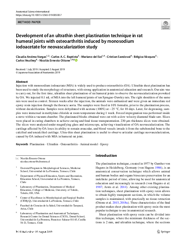 (PDF) Development of an ultrathin sheet plastination technique in rat ...