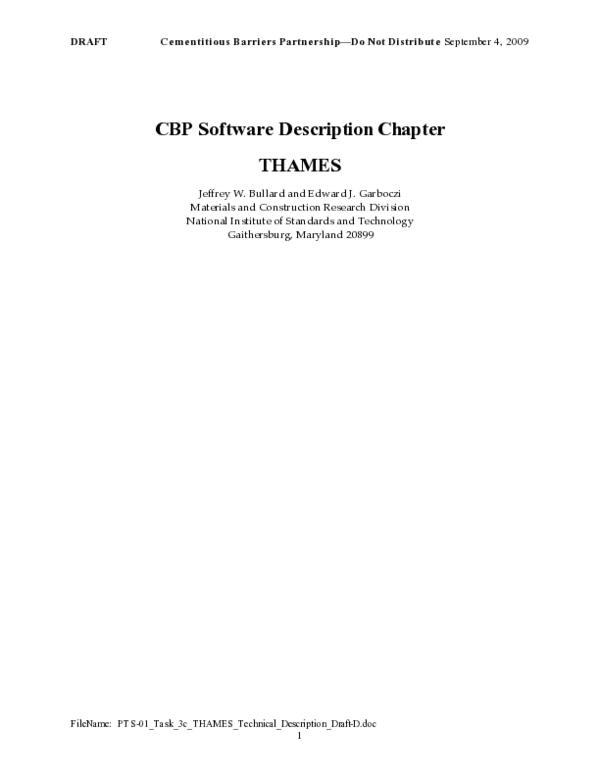 (PDF) CBP Detailed Software Description Chapter: THAMES | NIST