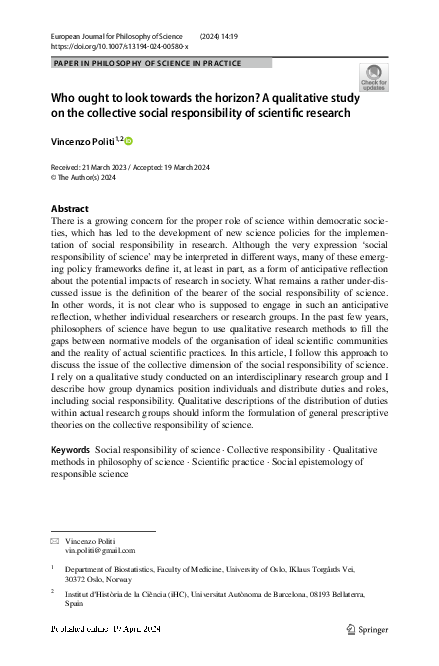 (PDF) Who ought to look towards the horizon? A qualitative study on the ...