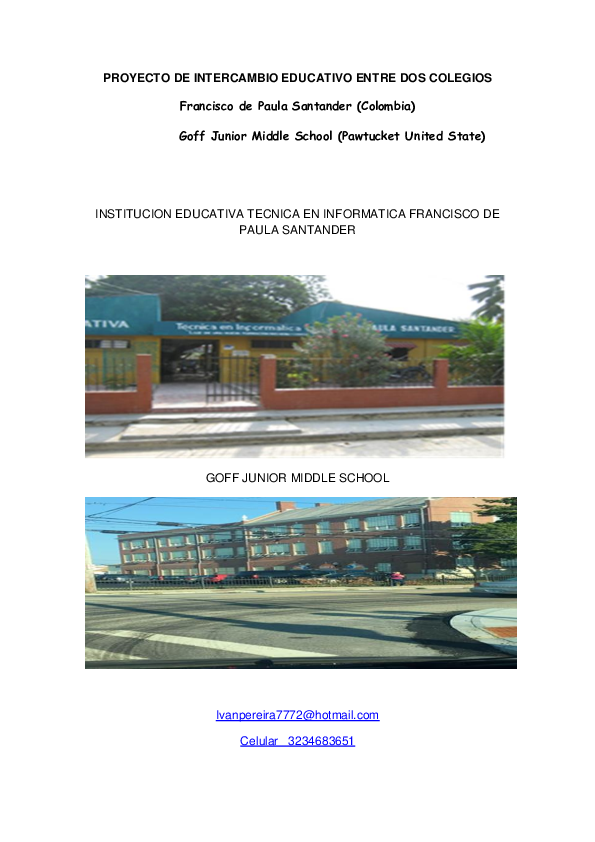 (PDF) Proyecto de intercambio
