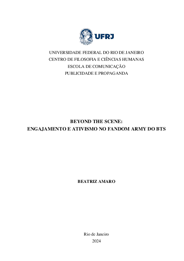 (PDF) Beyond The Scene: engajamento e ativismo no fandom ARMY do BTS