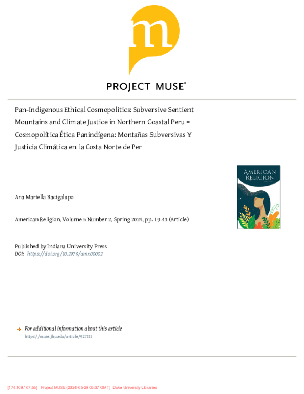 (PDF) PAN-INDIGENOUS ETHICAL COSMOPOLITICS SUBVERSIVE SENTIENT ...