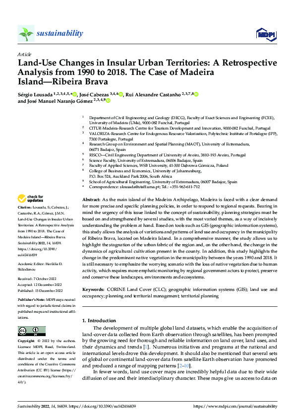 (PDF) Land-Use Changes in Insular Urban Territories: A Retrospective ...