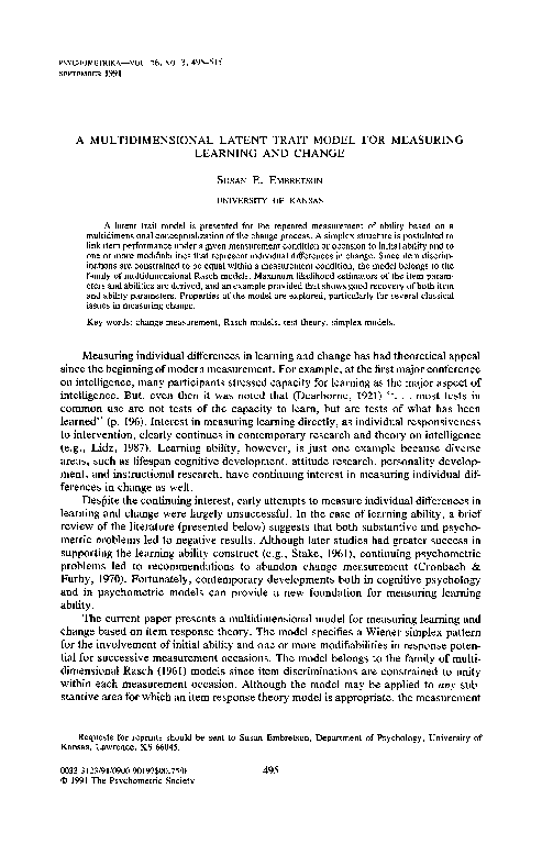 (PDF) A multidimensional latent trait model for measuring learning and ...
