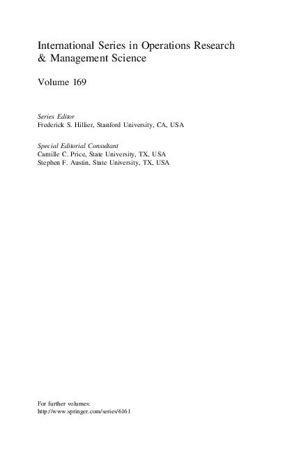(PDF) Quantitative Problem Solving Methods in the Airline Industry