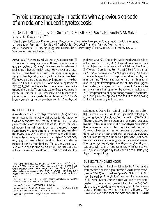 (PDF) Thyroid ultrasonography in patients with a previous episode of ...
