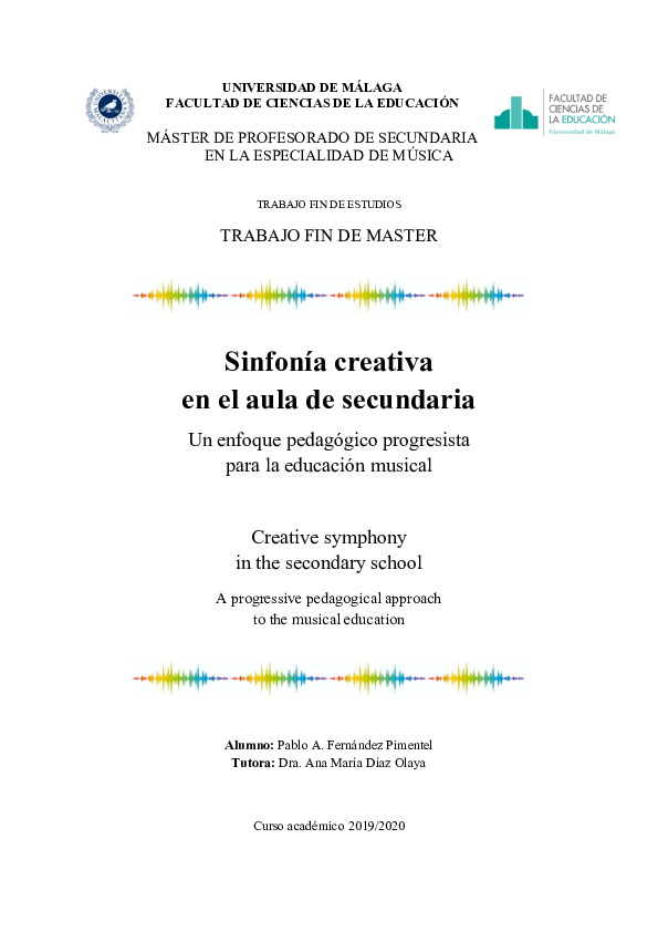 (PDF) Creative symphony in the secondary school. A progressive ...