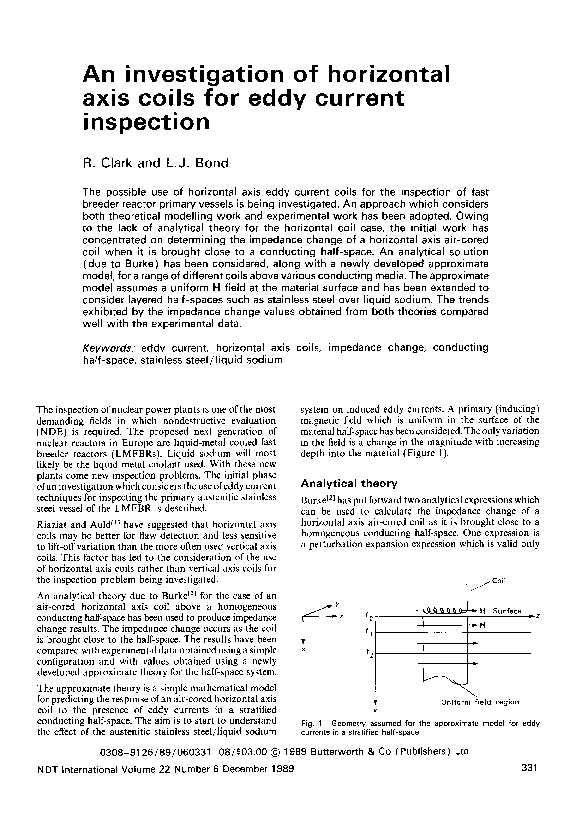 (PDF) An investigation of horizontal axis coils for eddy current inspection