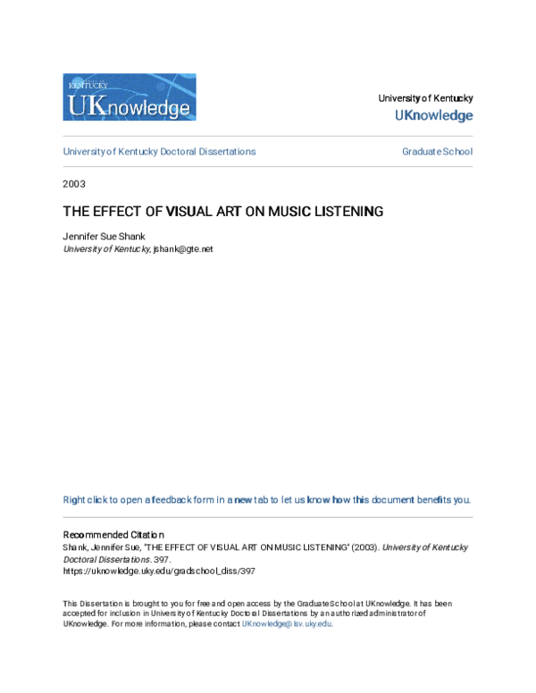(PDF) The effect of visual art on music listening