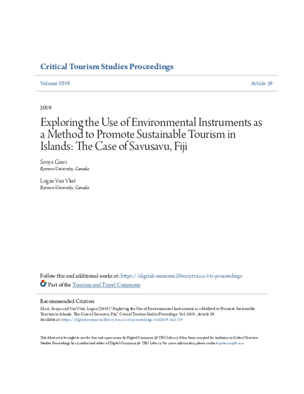 (PDF) Exploring the Use of Environmental Instruments as a Method to ...