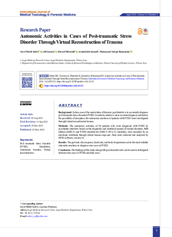 (PDF) Autonomic Activities in Cases of Post-traumatic Stress Disorder ...