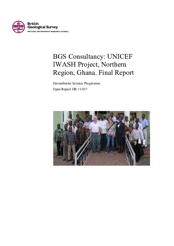 (PDF) BGS Consultancy: UNICEF IWASH Project, Northern Region, Ghana ...
