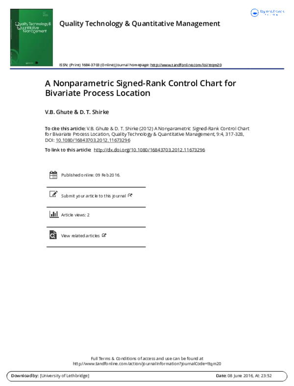 (PDF) A Nonparametric Signed-Rank Control Chart for Bivariate Process ...